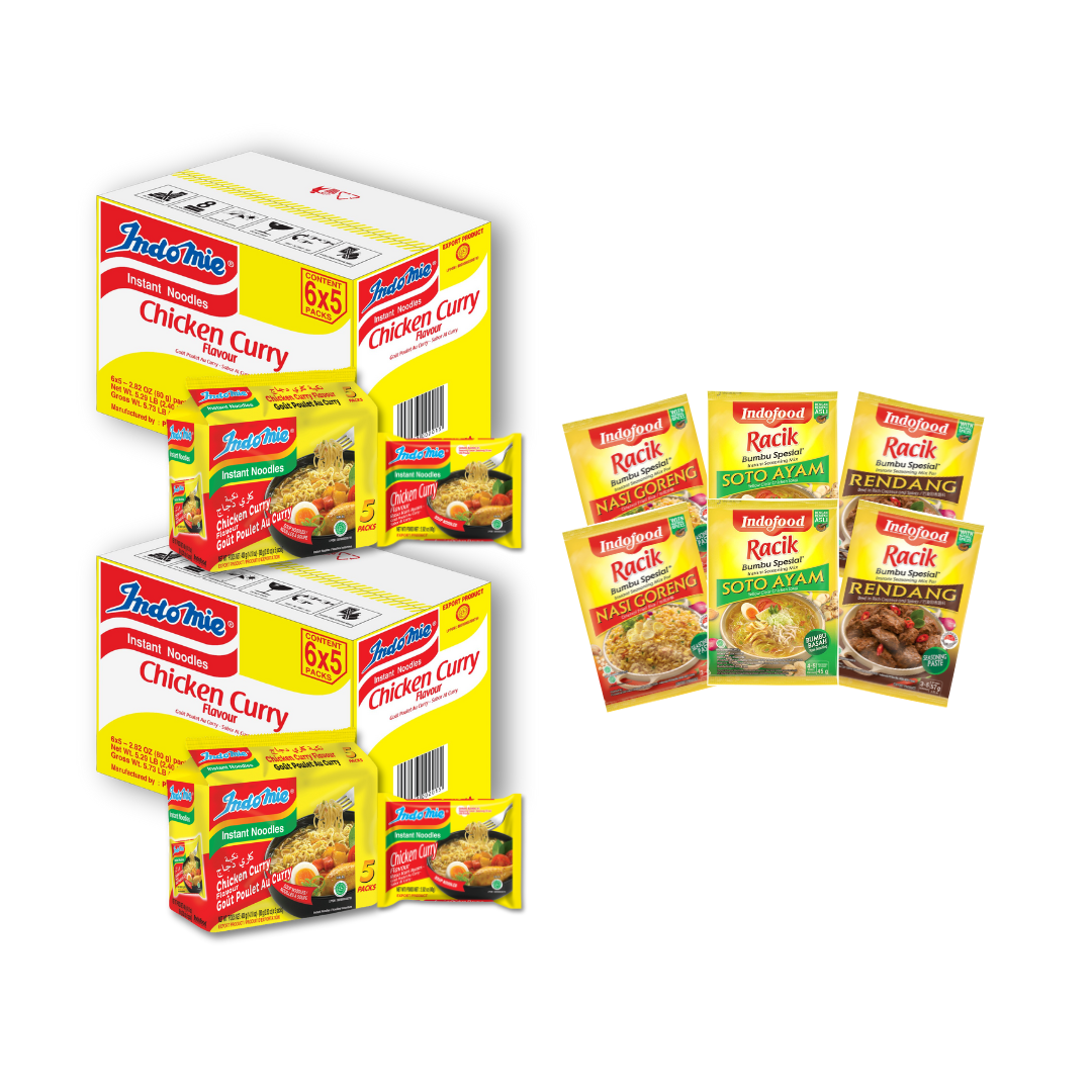 2 Boxes of Chicken Curry Flavour Indomie (2 x 30 pk) + 6 Packs of Seas ...