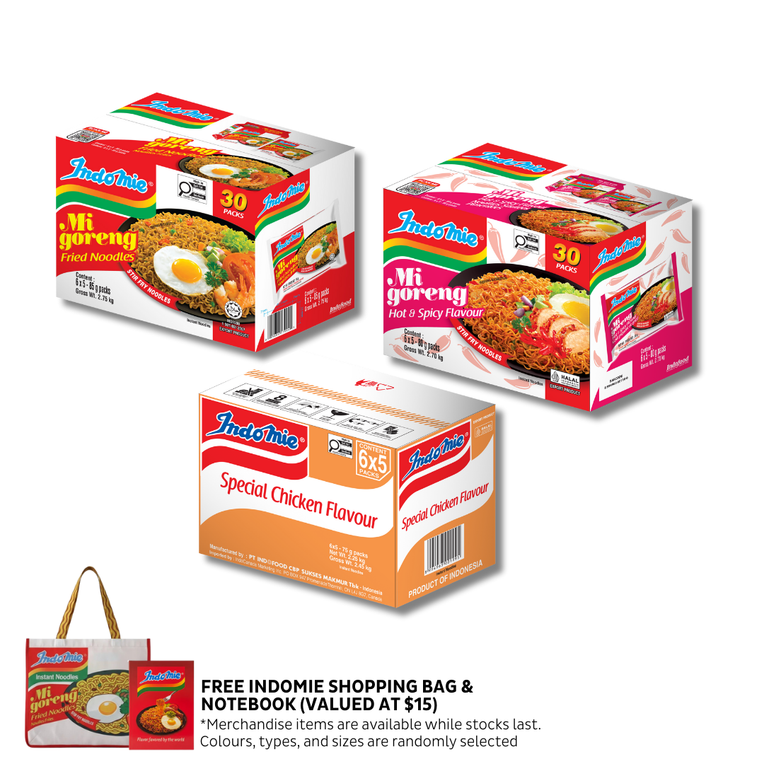 Mi Goreng Special (30 pk) + Mi Goreng Hot & Spicy (30 pk) + Special Ch ...